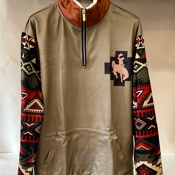 Jackets & Coats | Mens Pullover Jacket Western Prints Xl Tan With ...